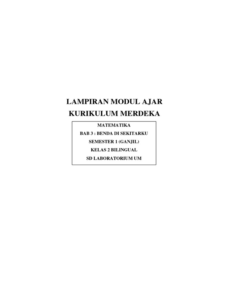 LAMPIRAN MODUL AJAR New | PDF