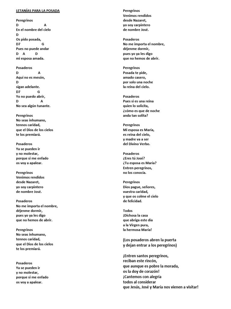 Cantos para Posada | PDF | María, madre de Jesús | Jesús