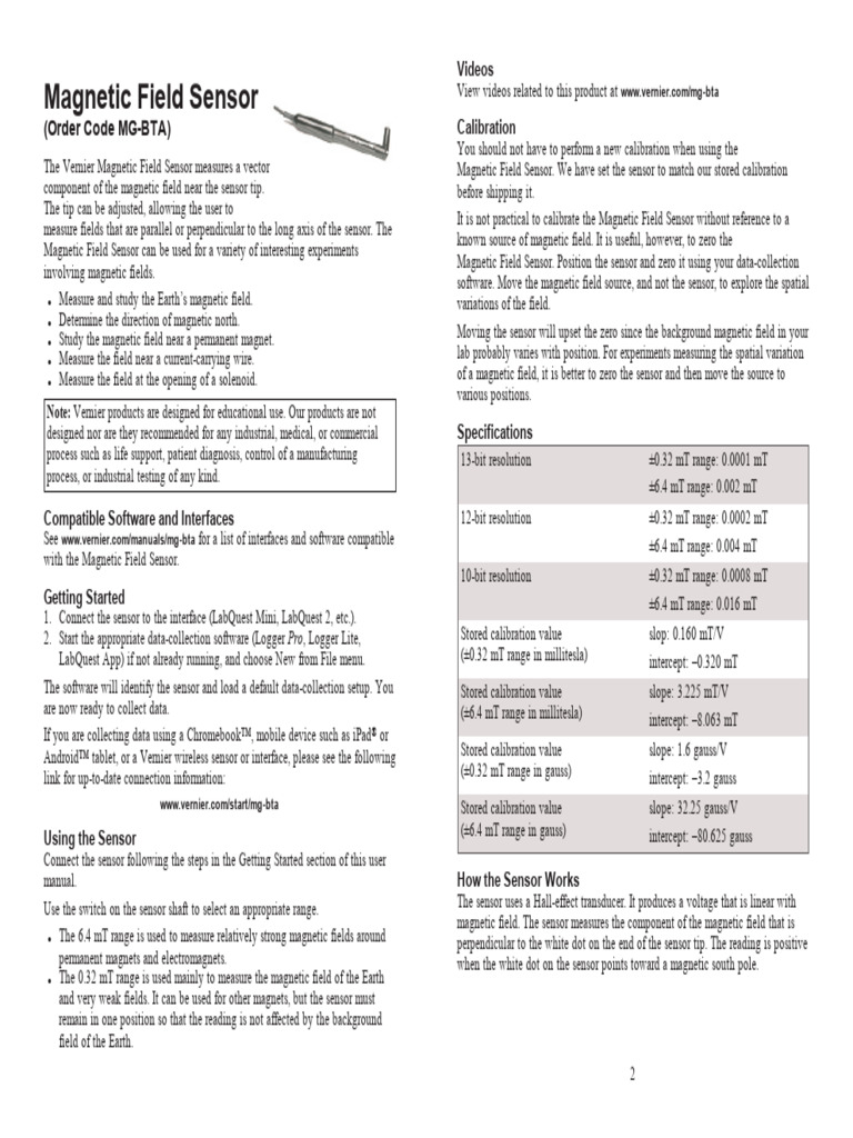 Sensor de Campo Magnetico | PDF | Magnetic Field | Magnetometer