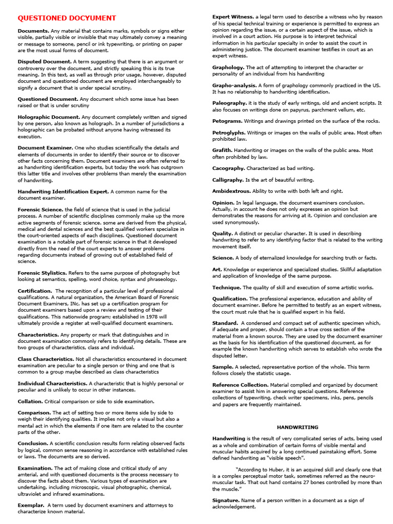 3 - Questioned Document | PDF | Pen | Pencil