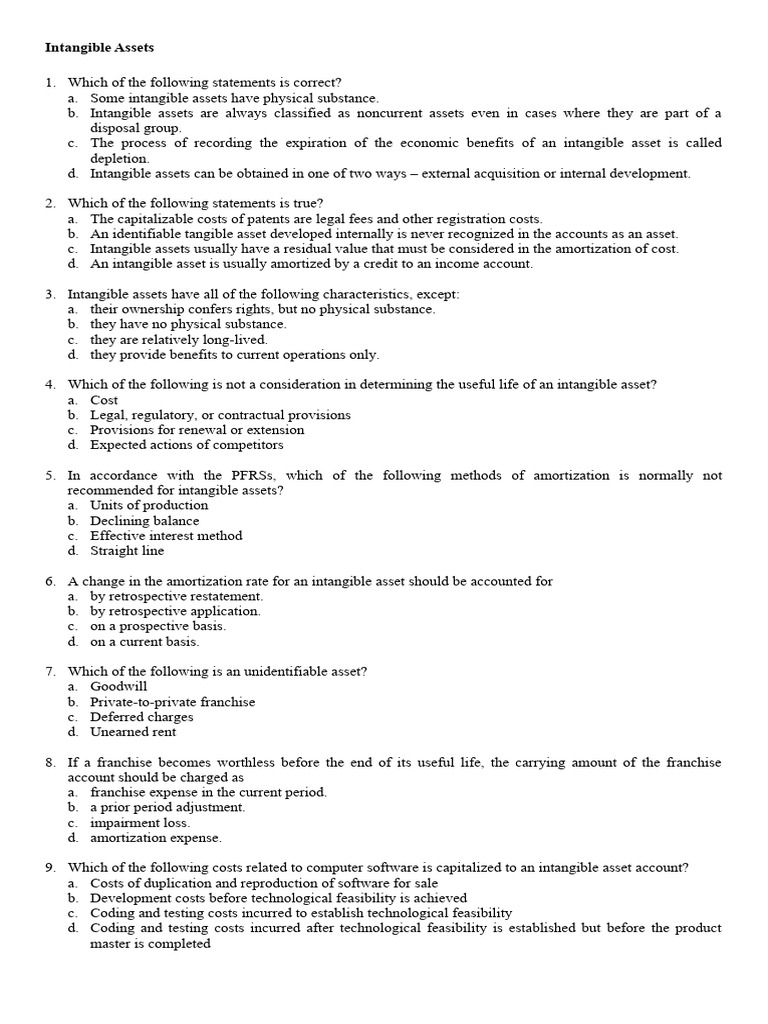 PAS 38 Intangible Assets | PDF