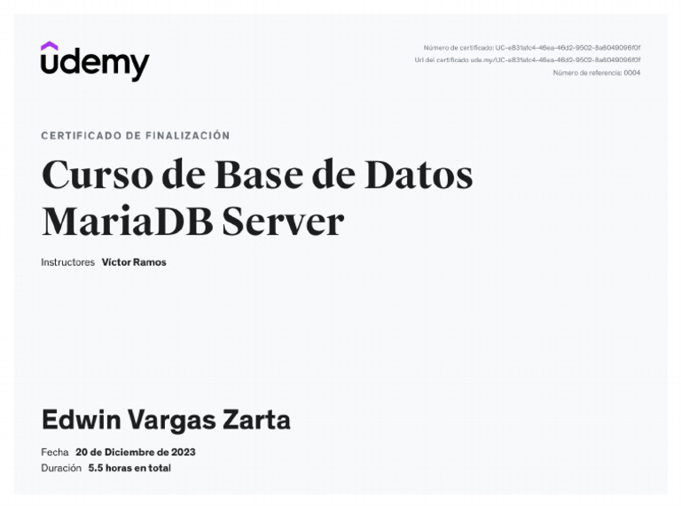 Curso de Bases de Datos MAriaDB Server | PDF