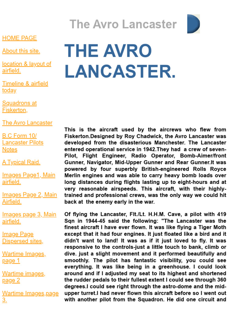 Fiskerton - The Avro Lancaster | PDF | Nazi Germany | Aviation