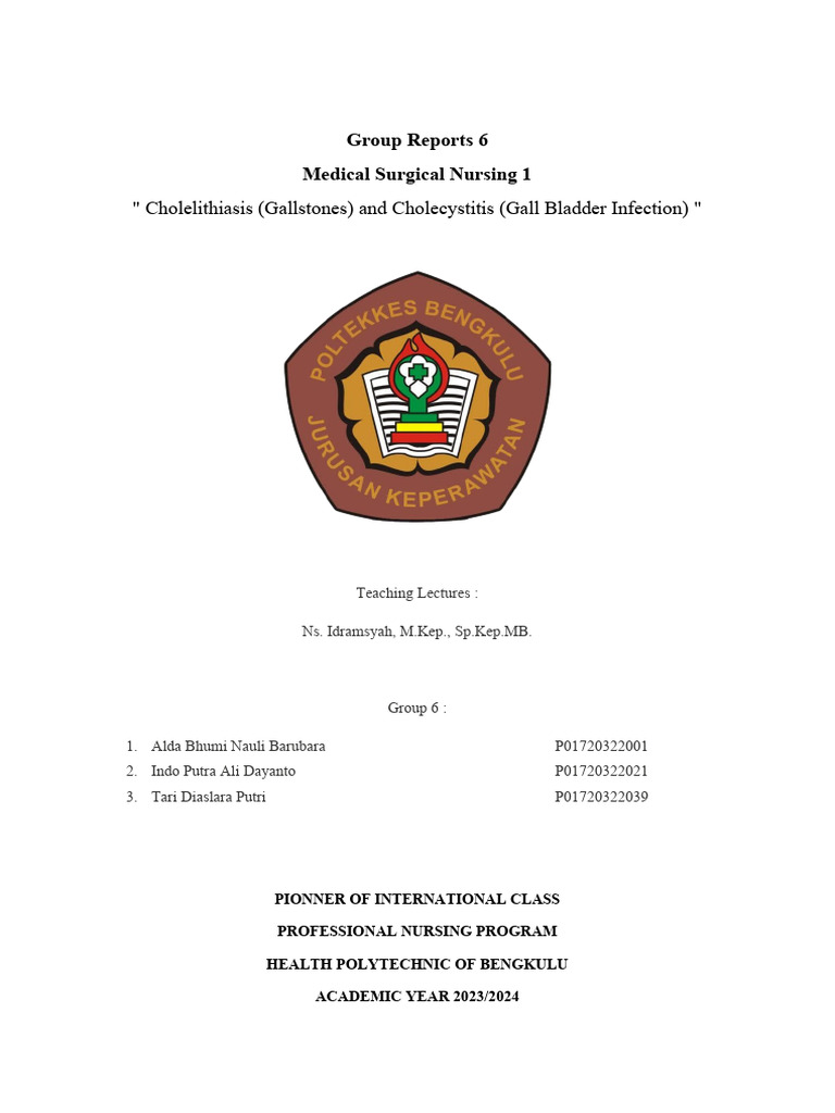 Cholelithiasis and Cholecystitis Overview | PDF | Gallbladder | Bile