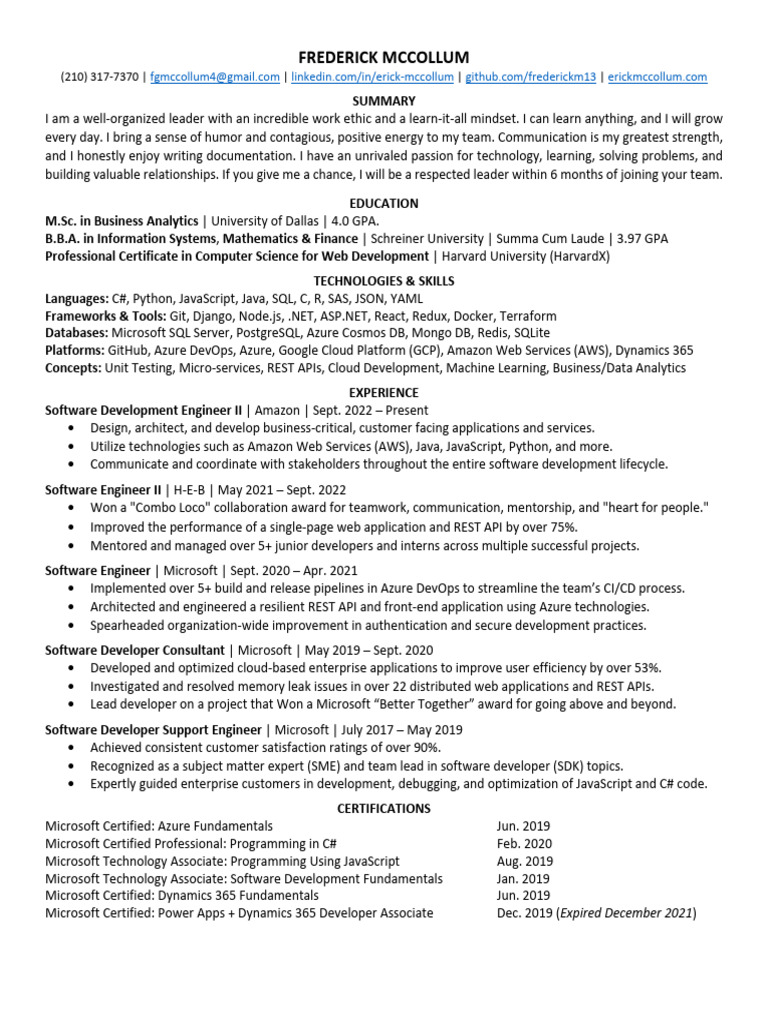 FM Resume | PDF | Cloud Computing | Software