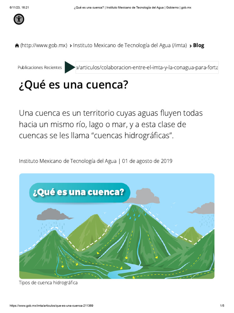 ¿Qué Es Una Cuenca - Instituto Mexicano de Tecnología Del Agua ...