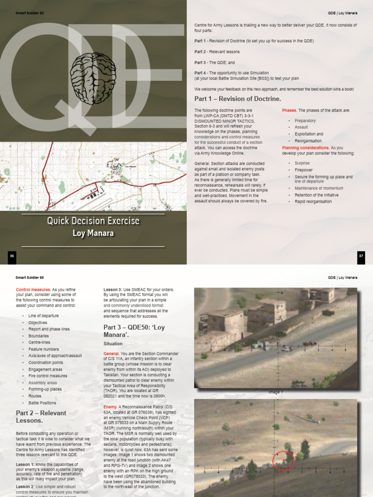 Smart Soldier 50 QDE UNCLAS | PDF | Reconnaissance | Military Tactics