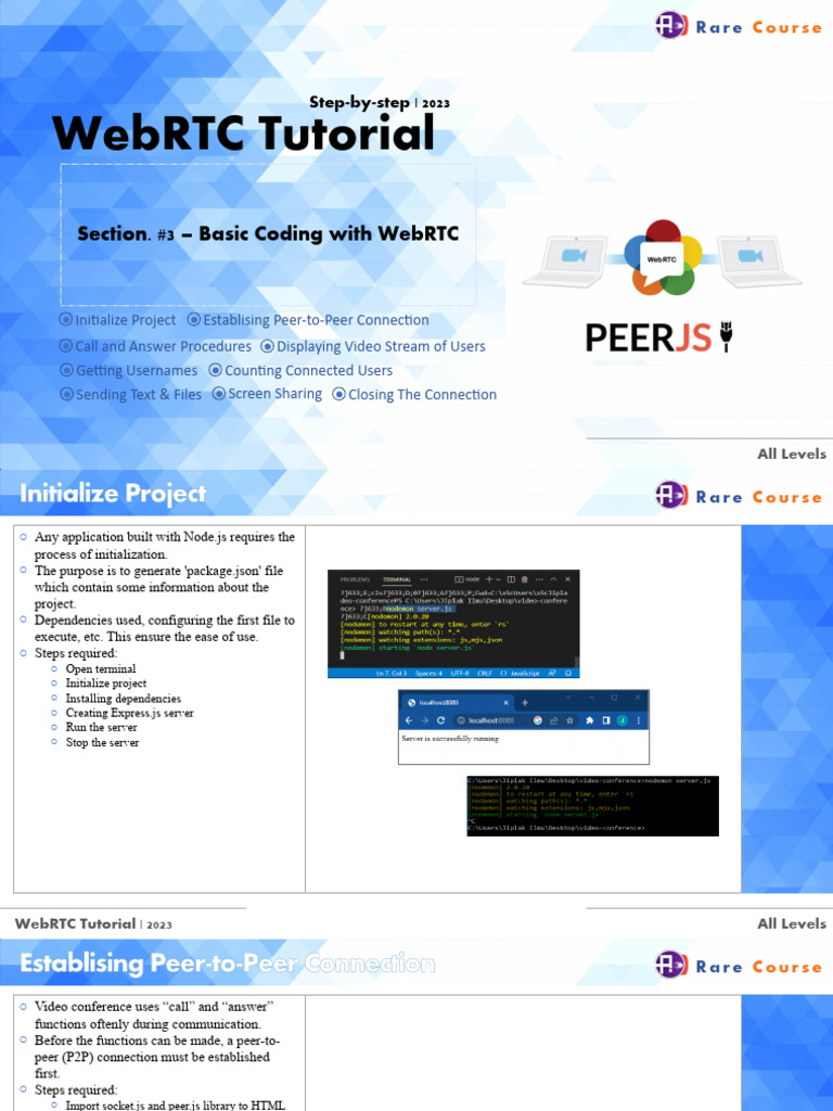 3-Basic Coding With WebRTC | PDF | Peer To Peer | Cyberspace