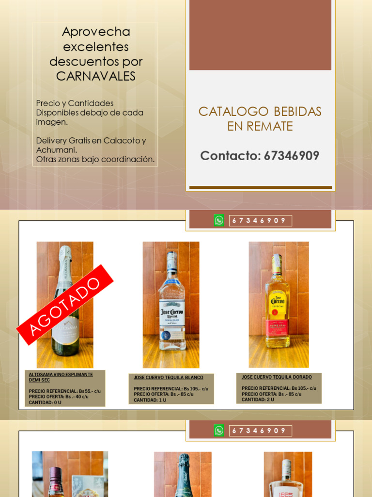 Catalogo Bebidas en Remate | PDF