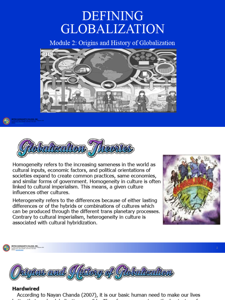 Module 2 Origin and History of Globalization | PDF | Globalization | Knowledge
