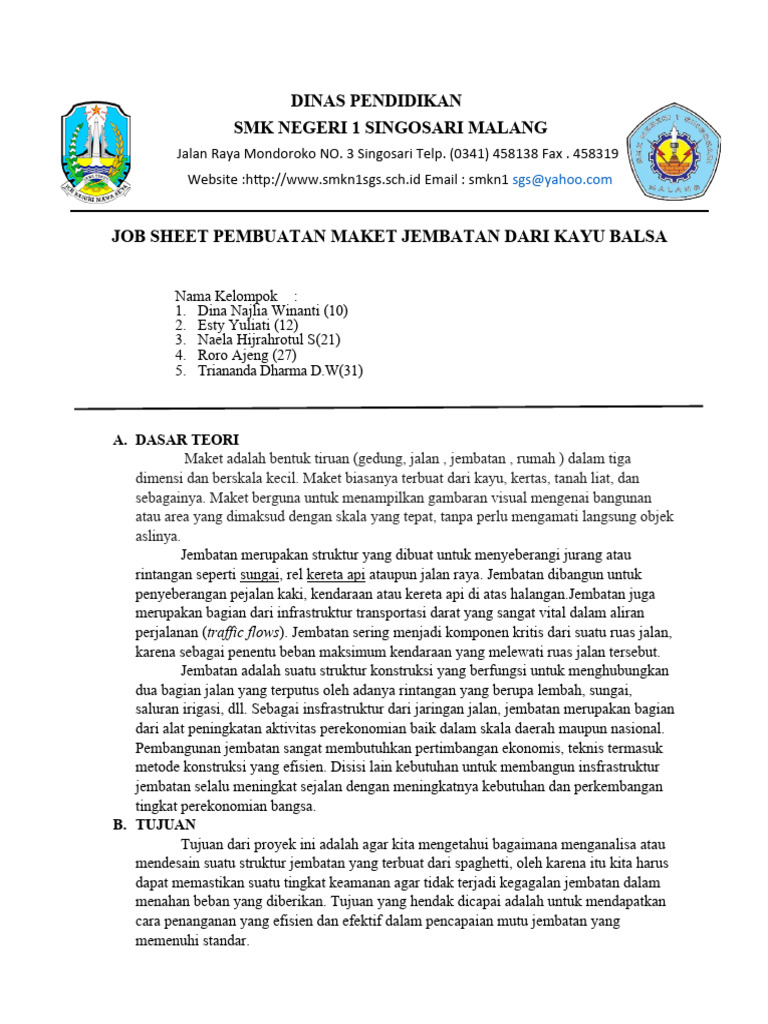 Proposal Maket Jembatan | PDF