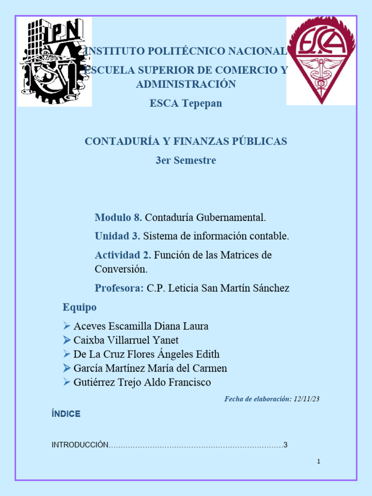 Matrices de Conversión Contable | PDF | Contabilidad | Economias