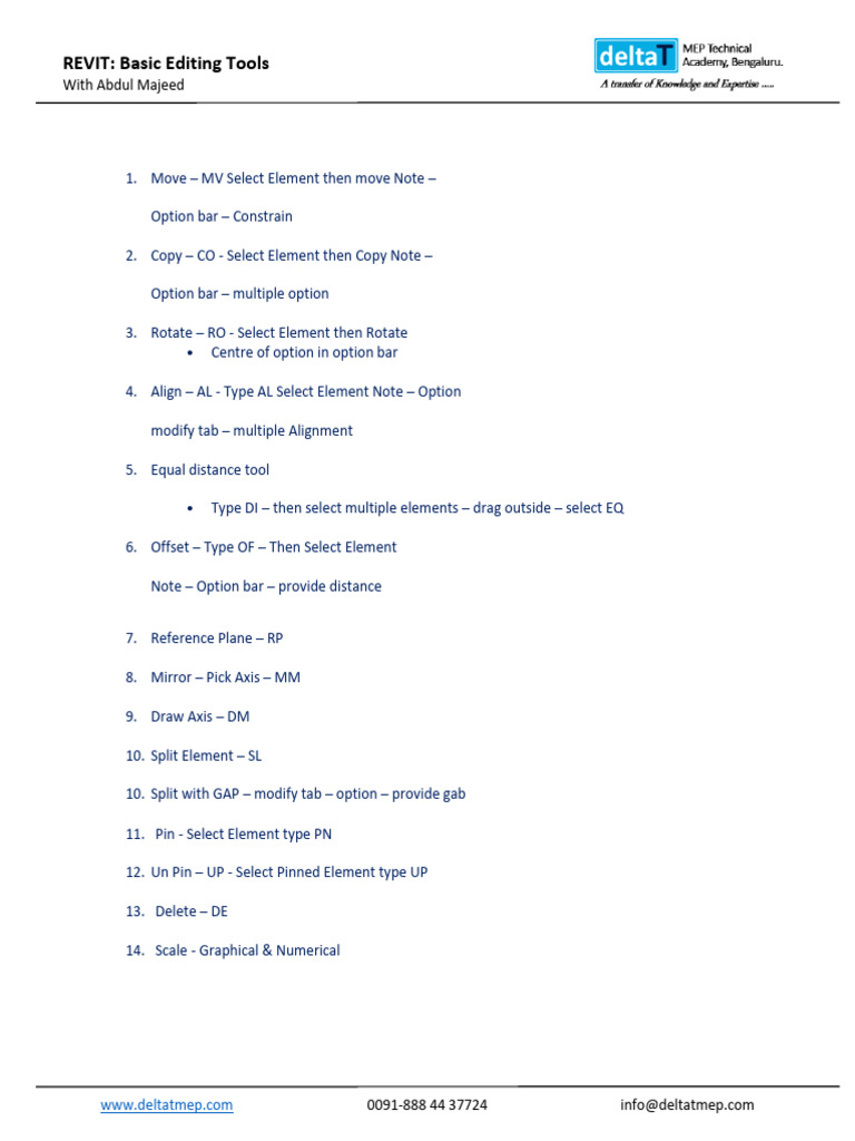 Modify and Editing Tools | PDF