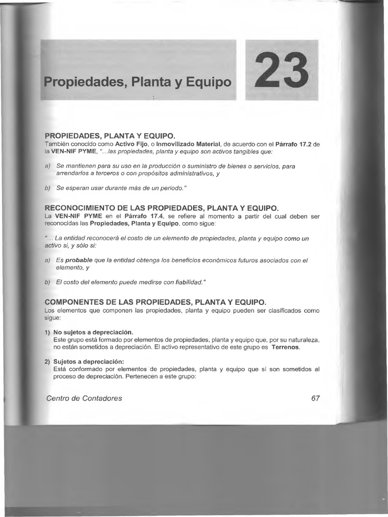 Guía VEN-NIF PYME: Activos Fijos y Costos | PDF | Contabilidad ...