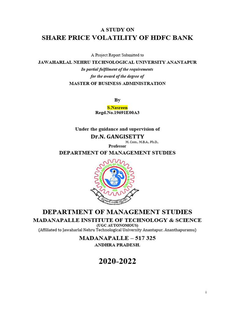 Project Proforma - For Merge | PDF