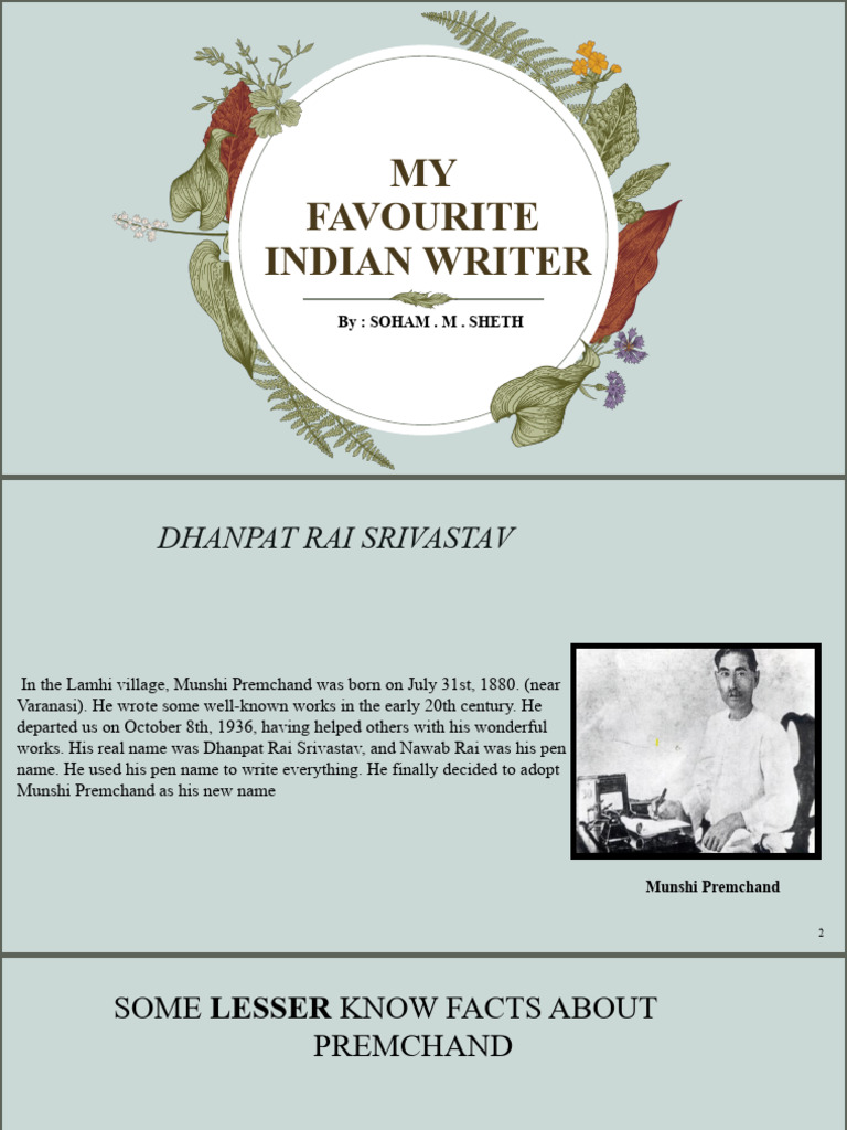 My Favourite Indian Writer: Premchand | PDF