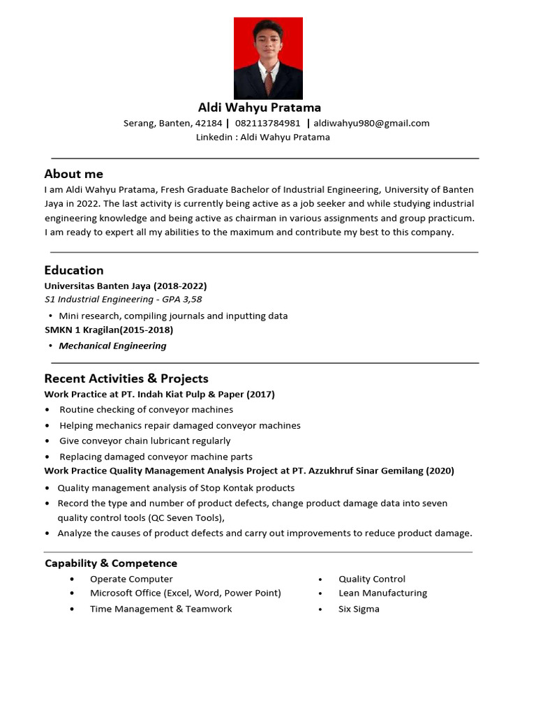 New Update Resume Aldi Wahyu Pratama | PDF