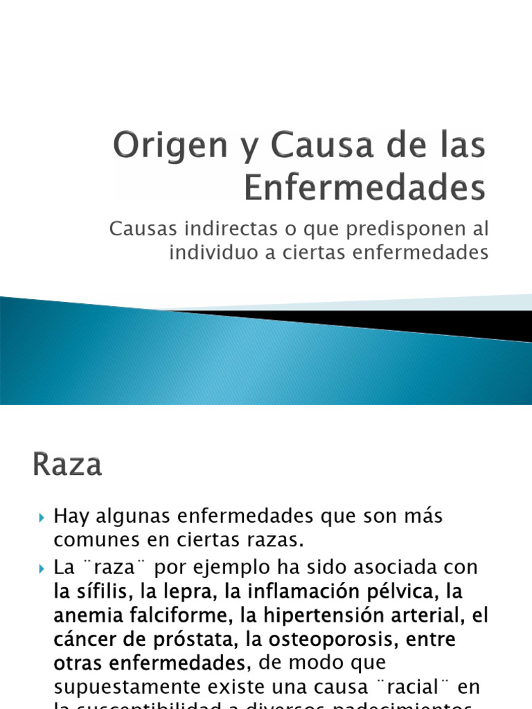 Origen y Causa de Las Enfermedades | PDF | Cáncer | Diabetes
