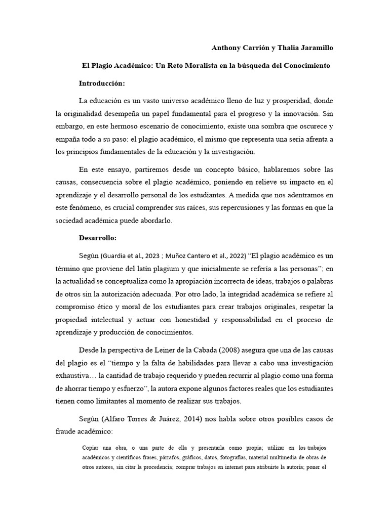 Anthony Carrión Thalia Jaramillo Tarea 4 | PDF | Plagio | Multimedia