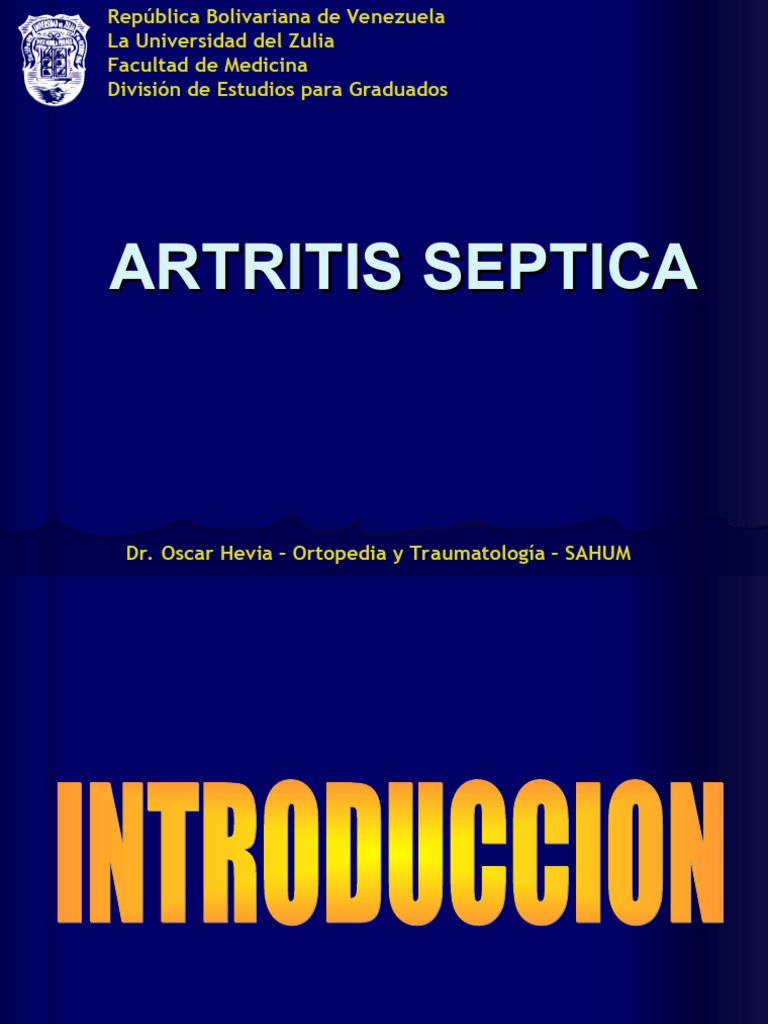 Artritis Septica Dr. Hevia | PDF