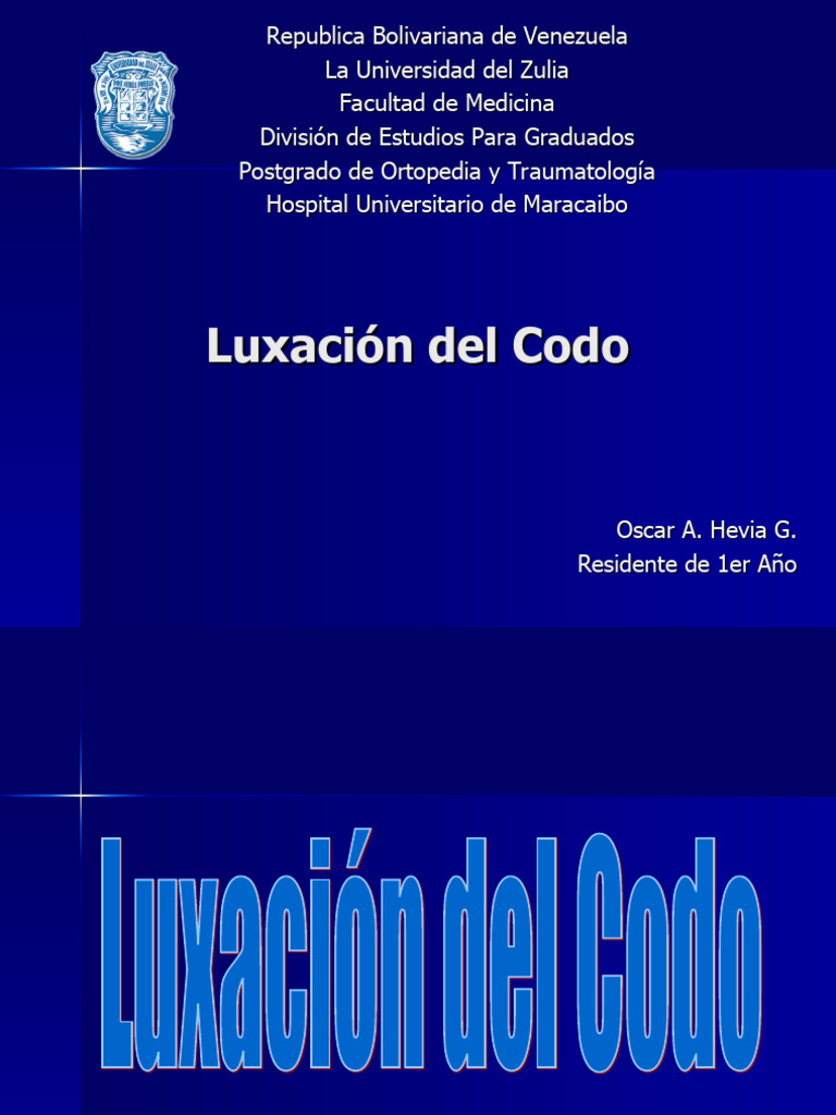 Luxacion de Codo | PDF | Codo | Enfermedades y trastornos
