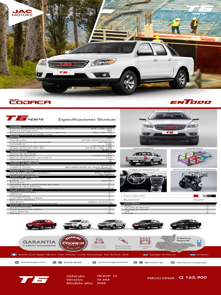 Especificaciones Técnicas: Vehículo: Versión: Modelo Año | PDF | Eje | Turbocompresor