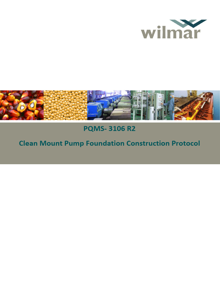 PQMS - 3106 R2 - Clean Mount Pump Foundation Construction Protocol | PDF | Pipe (Fluid ...