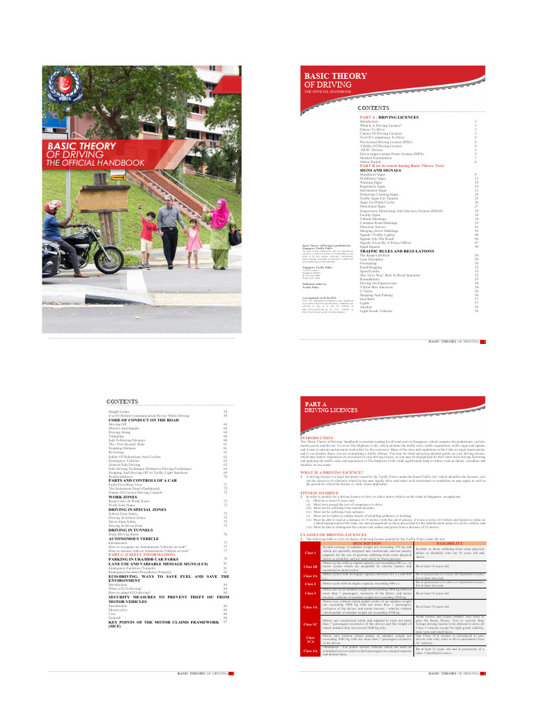 Basic Theory of Driving 11th Edition English | PDF | Driver's License ...