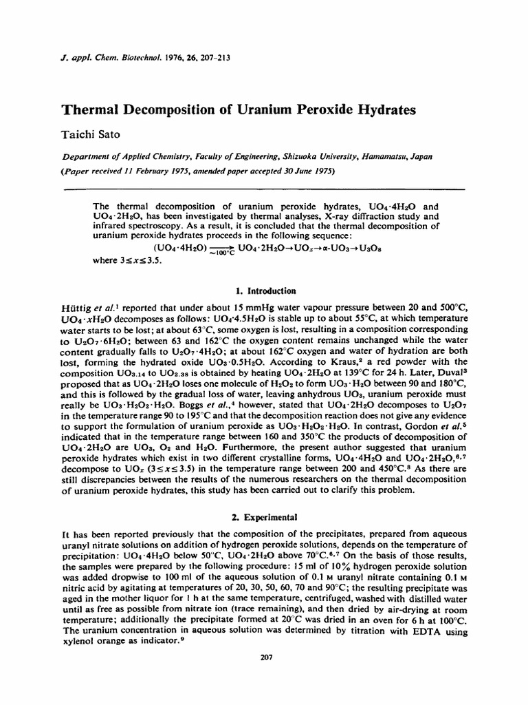 Journal of Applied Chemistry and Biotechnology - April 1976 - Sato ...