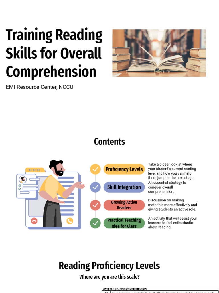 Training Reading Skills For Overall Comprehension | PDF | Reading Comprehension | Behavior ...