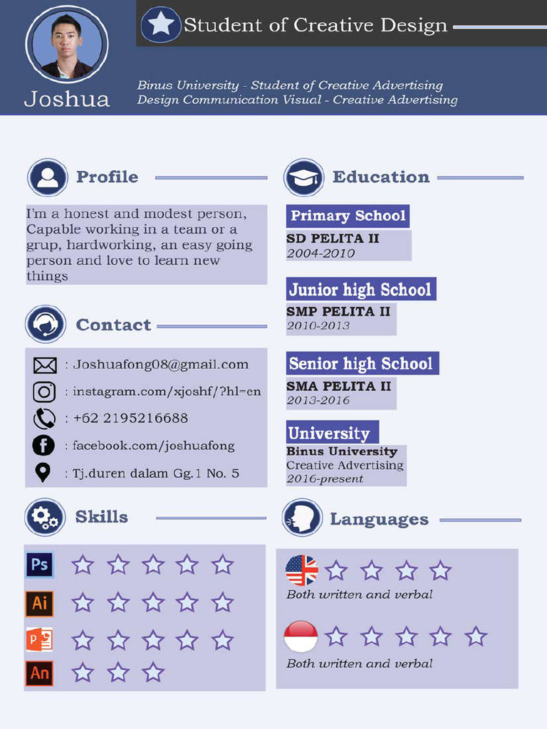 Curriculum Vitae (CV) - Joshua | PDF