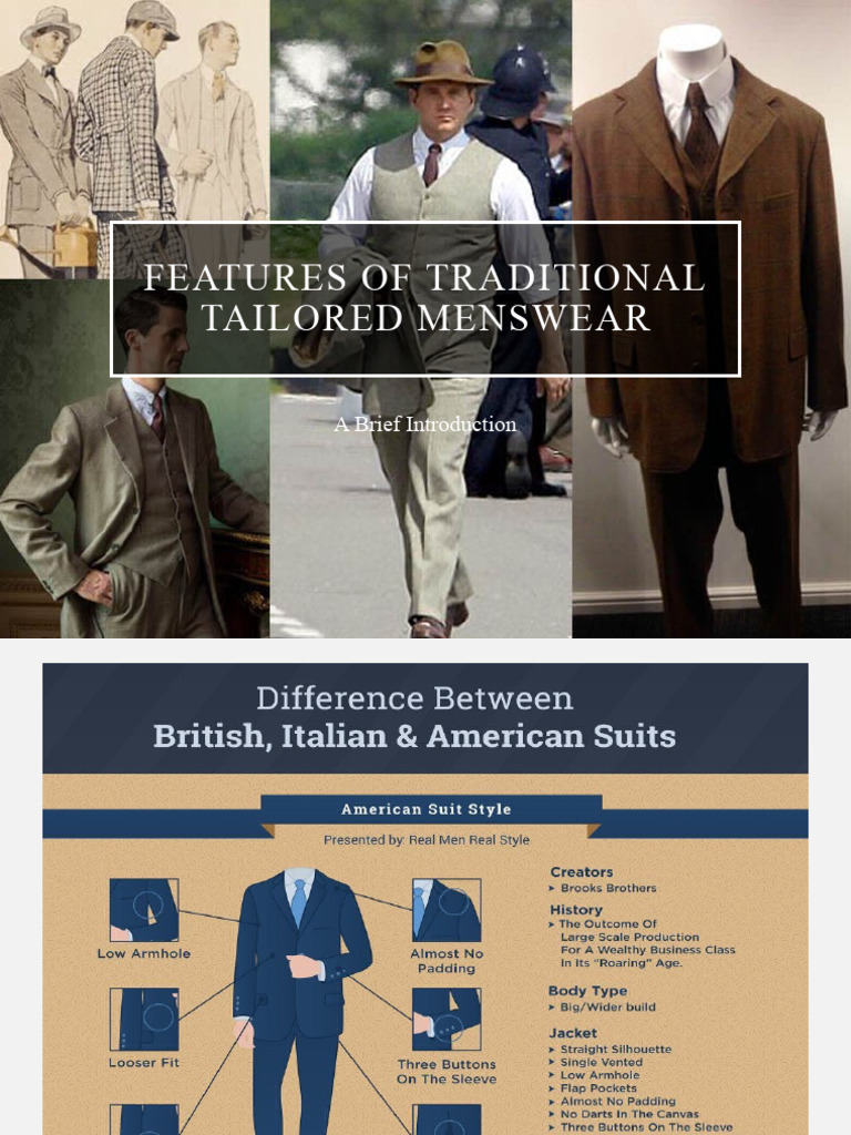 The features of Men's tailored garments | PDF | Fashion | Softlines ...