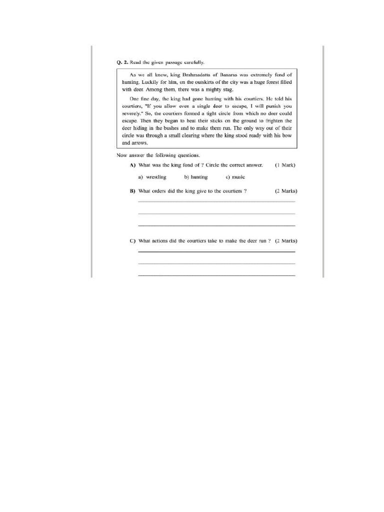 English Sample Paer 3rd | PDF