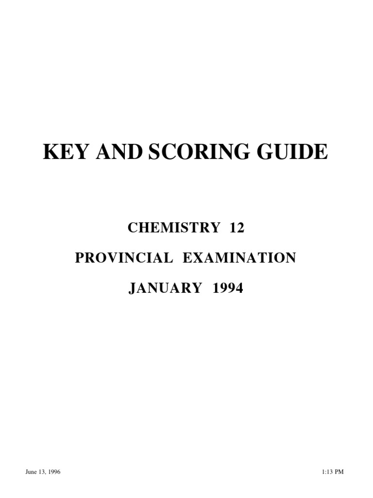 1994 January Prov Exam Key | PDF