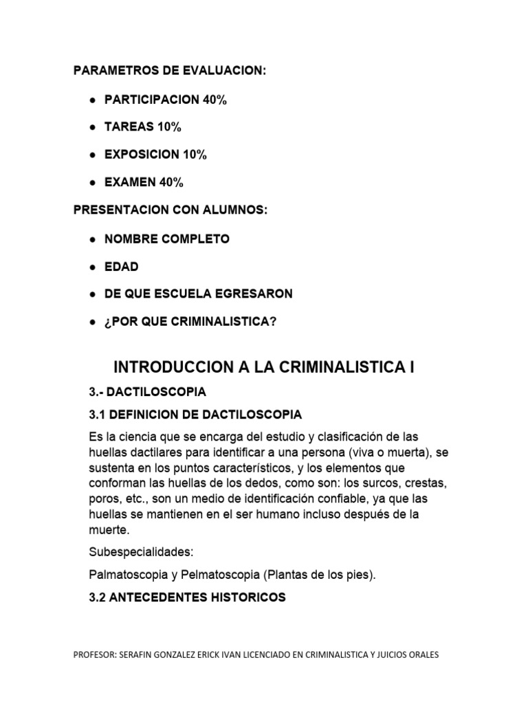 Tipos de Huellas Dactilares en Dactiloscopia | PDF | Huella dactilar ...