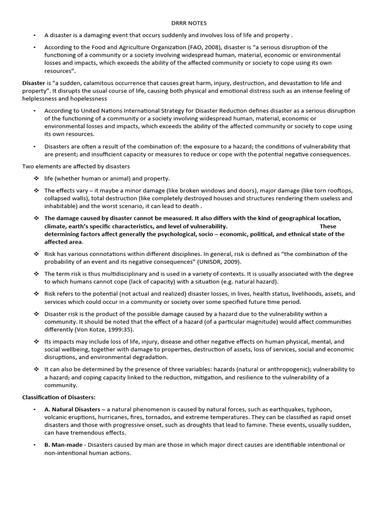 Super Ganda Ko (DRRR NOTES) | PDF | Hazards | Natural Disasters