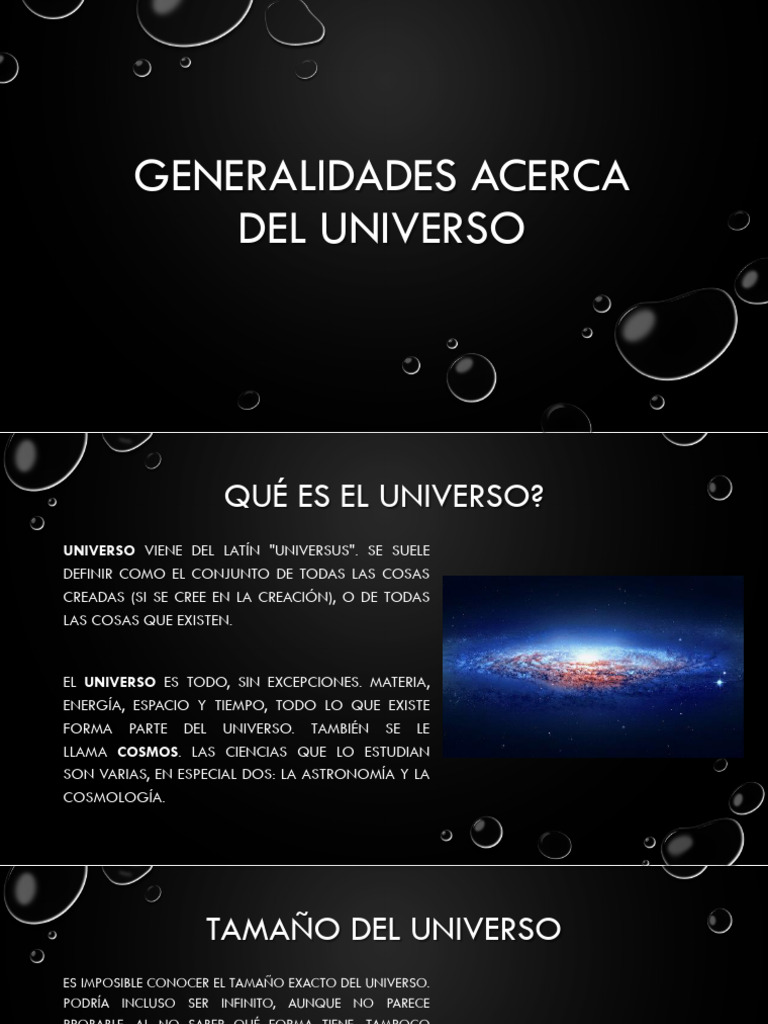 Introducción al Universo y su Origen | PDF | Universo | Big Bang