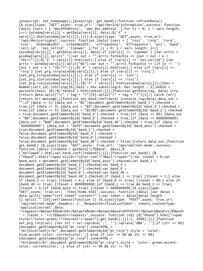 Network Signal Data Script | PDF | Ajax (Programming) | Computing
