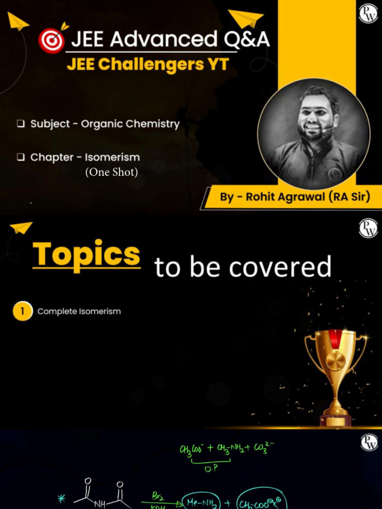 Isomerism - Class Notes - JEE Challengers | PDF Isomerism - Class Notes - JEE Challengers | PDF