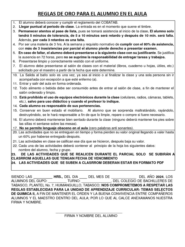 Reglas de Oro TSQ Ii 2024a | PDF