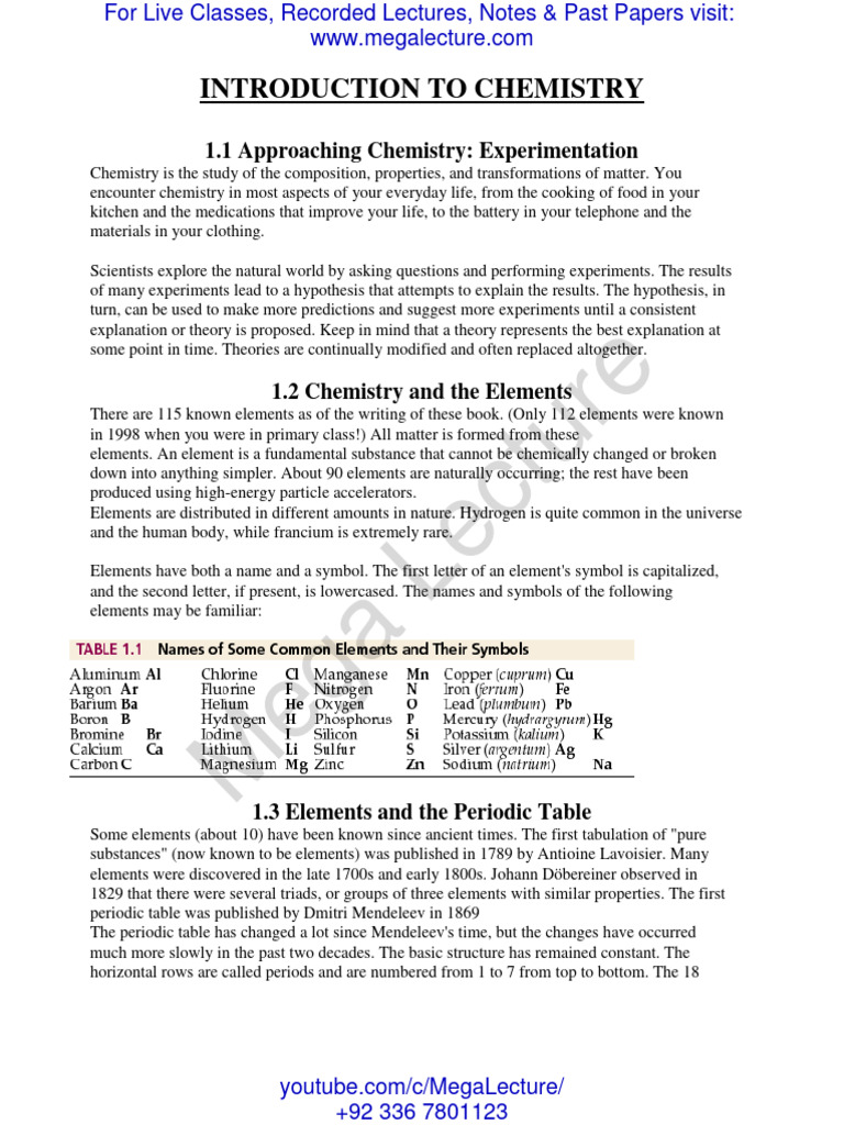 Introduction To Chemistry | PDF | Mole (Unit) | Stoichiometry