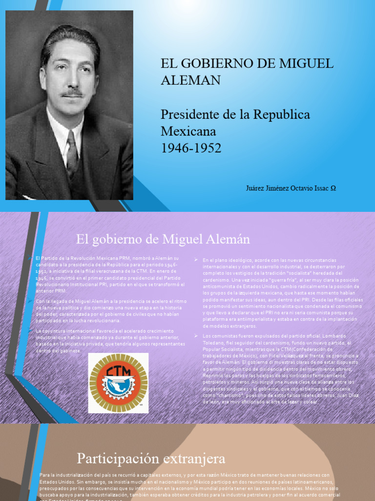 Miguel Alemán | PDF | México | Partido Revolucionario Institucional
