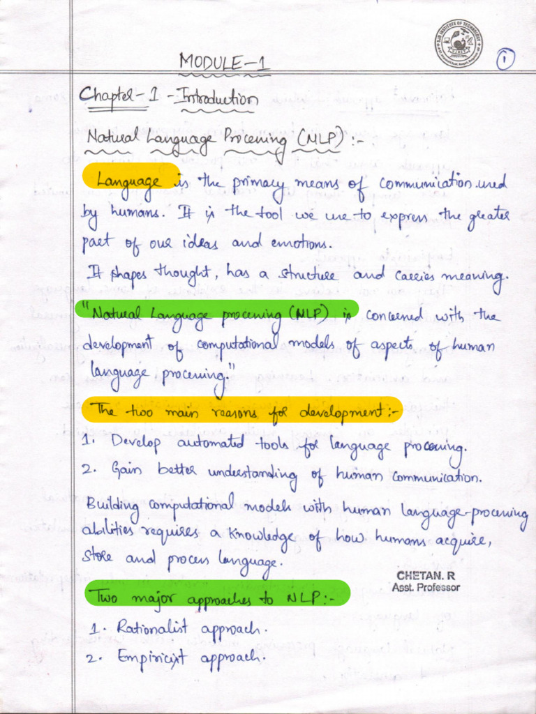 Module 1 - Handwritten | PDF