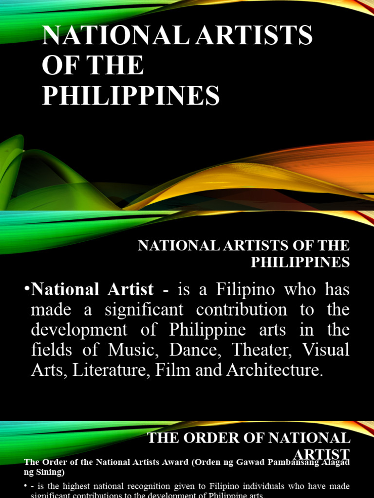 National Artists of the Philippines | PDF | The Arts | Aesthetics