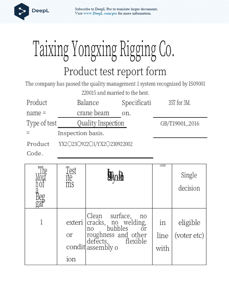 LOAD PROOF TEST FOR THE SPREADER BEAM en | PDF | Mechanical Engineering ...