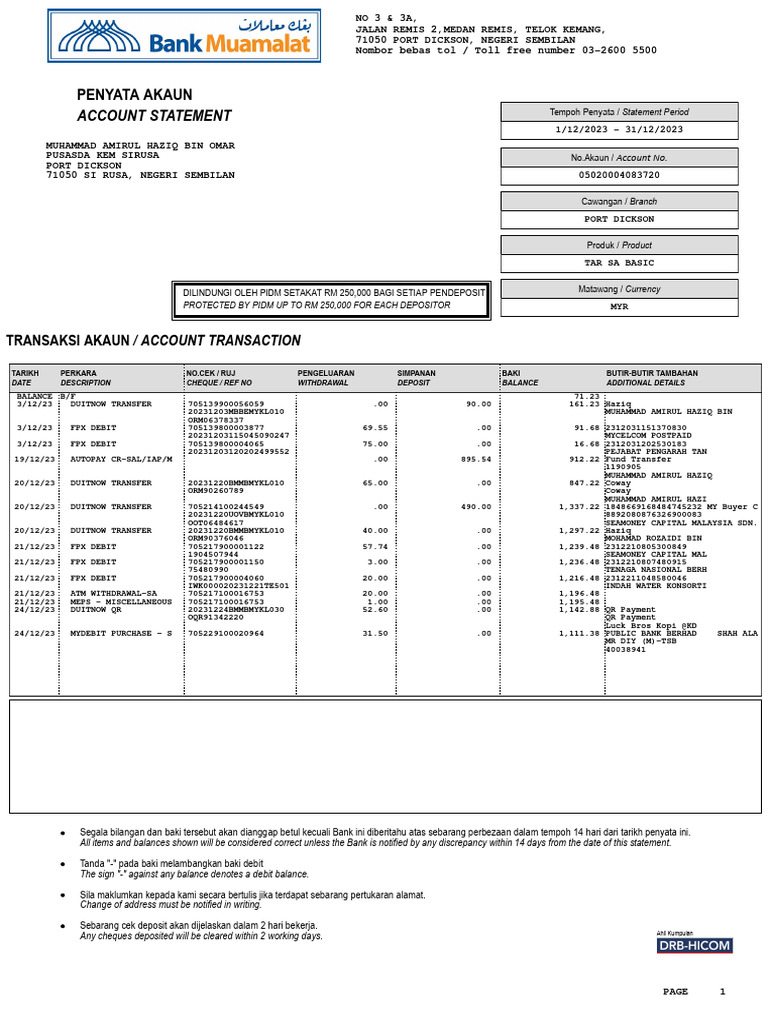 Surat Sambung Bayar Kereta | PDF | Deposit Account | Banks