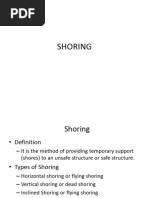 Types and Methods of Shoring | PDF