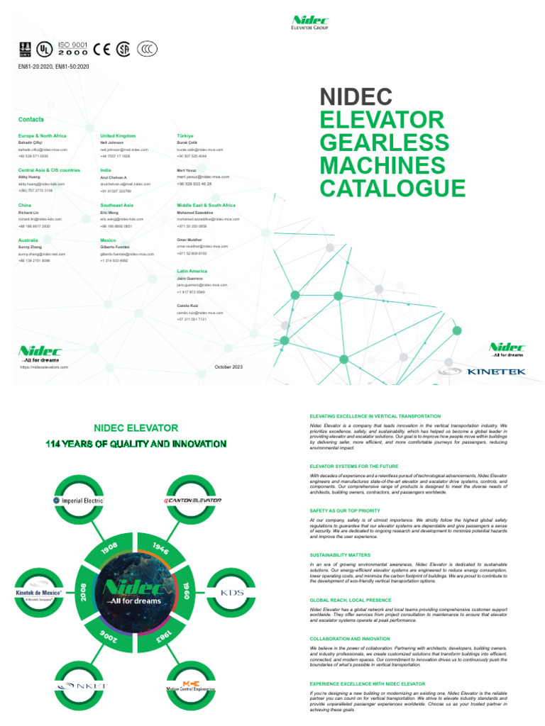 Elevator Components Brochure - 20230616-b | PDF | Elevator | Transport