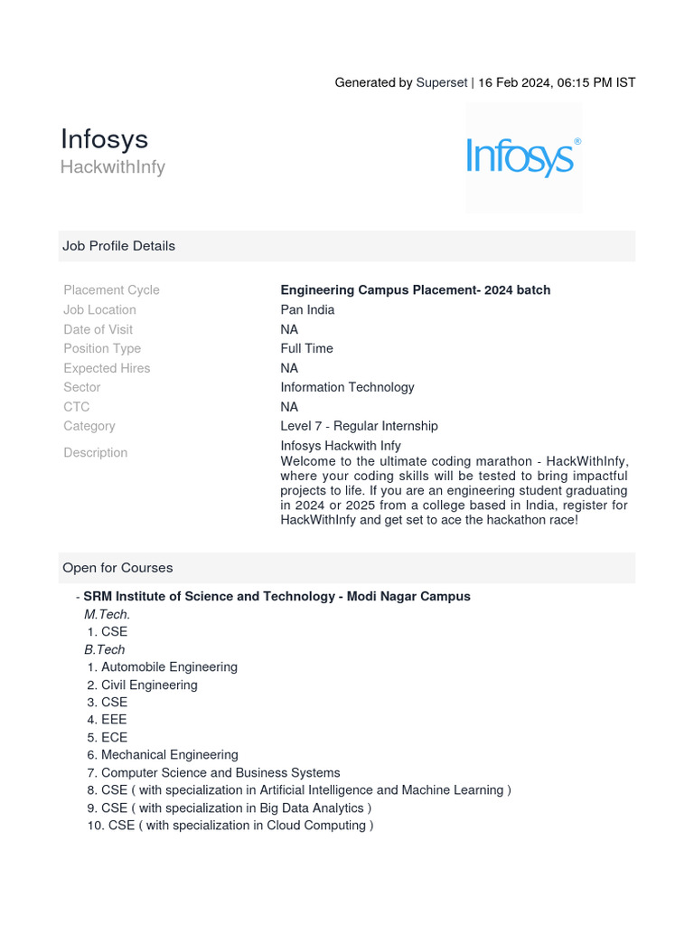 Job Profile Details - 240216 - 183047 | PDF | Engineering | Mechanical ...