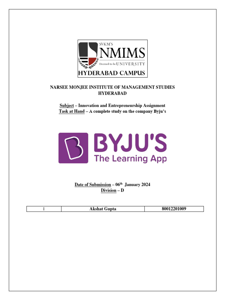 Byju's | PDF | Educational Technology | Learning